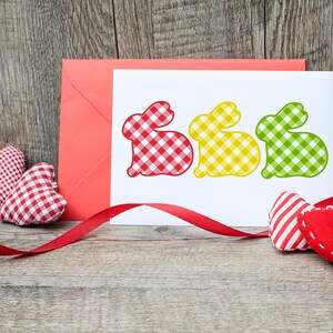 Gingham Easter Rabbits SVG Printable Sublimation Files Prints and ...