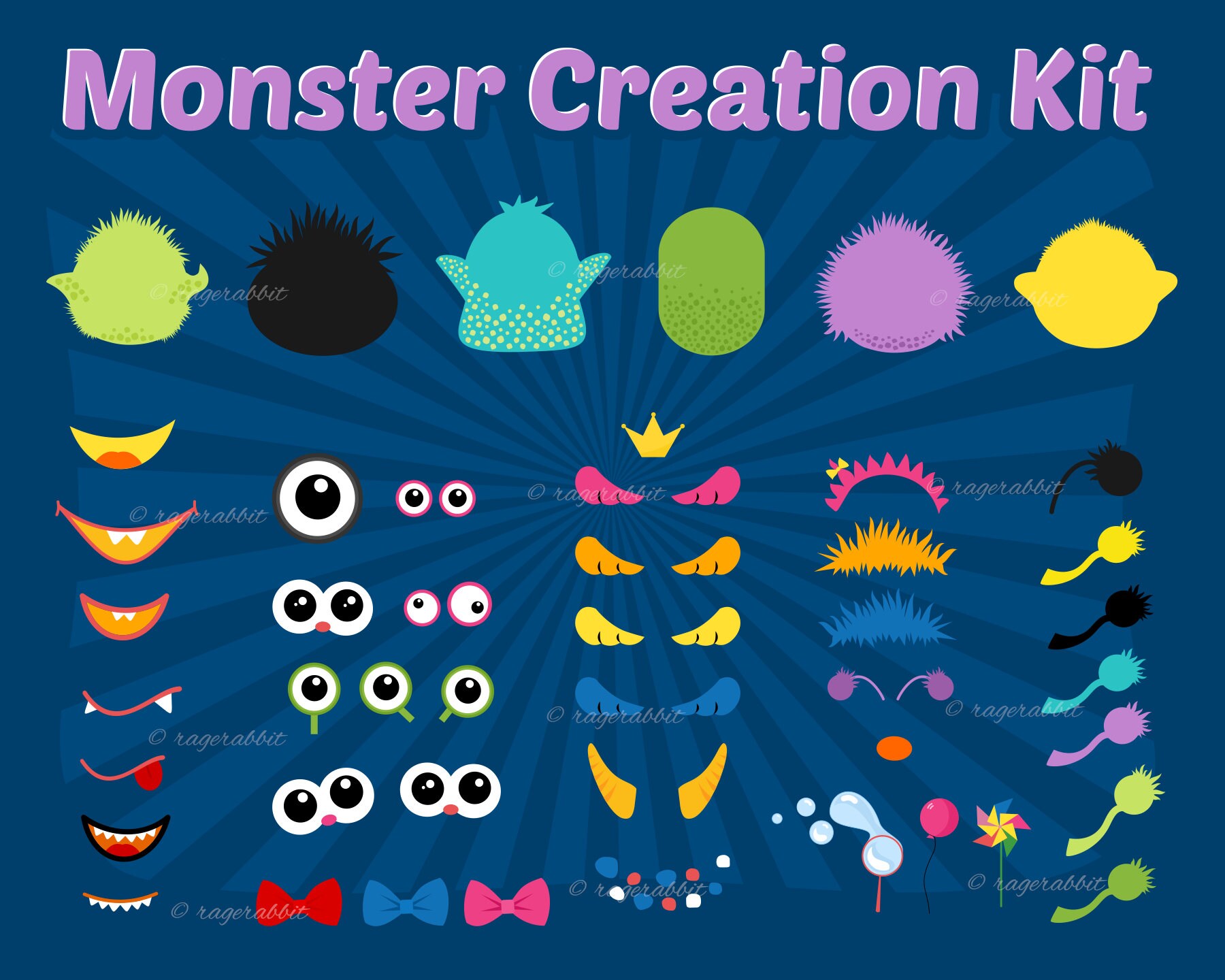 Monster Creation Kit, Character Creation Set, Fantasy, Halloween ...