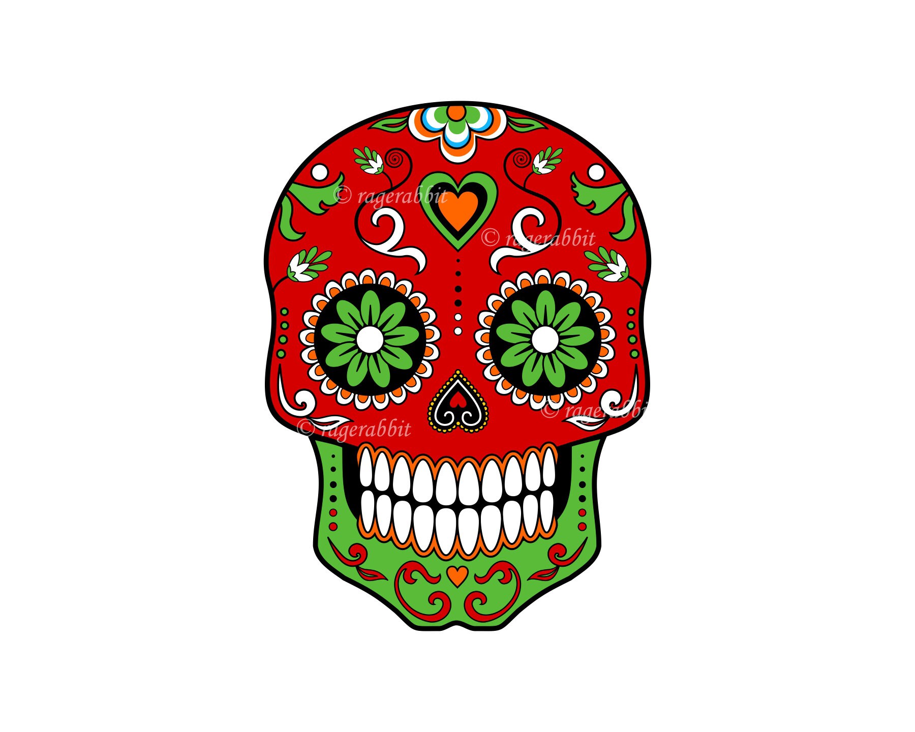 Sugar Skull, Day of the Dead, Vector Illustrations, Set, Personal Use ...