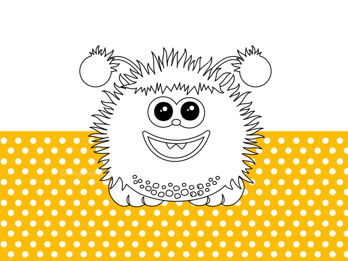 Monster Stamps Set Vetor Illustrations Clip Art Scrapbok - Etsy