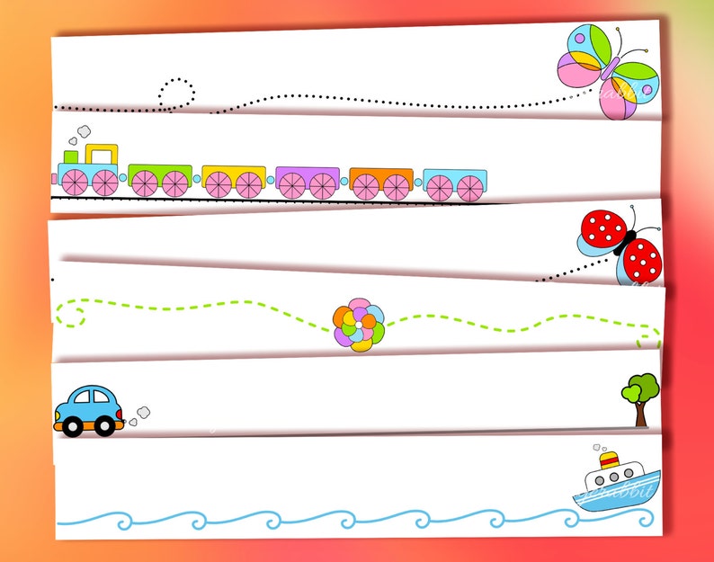 6 Cartoon Dividers, Vector Illustrations, Banners, Vector Design ...