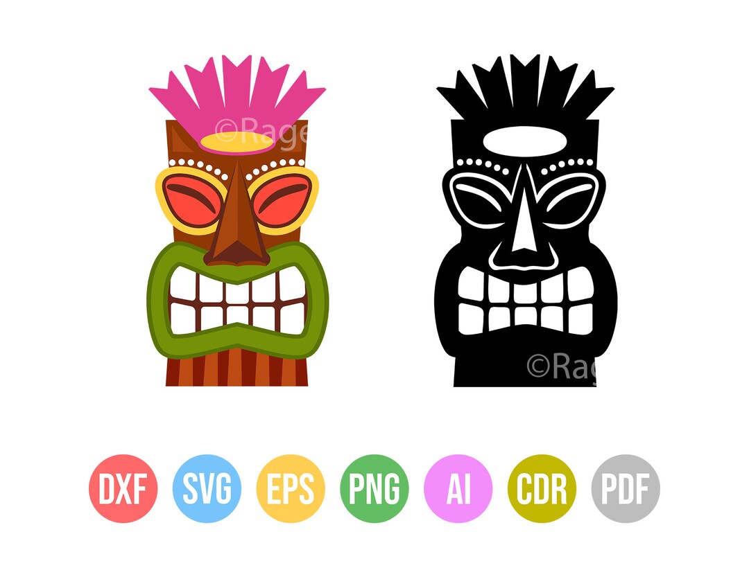 Tiki SVG Statue Silhouette Cut File Vector Editable Sublimation File ...