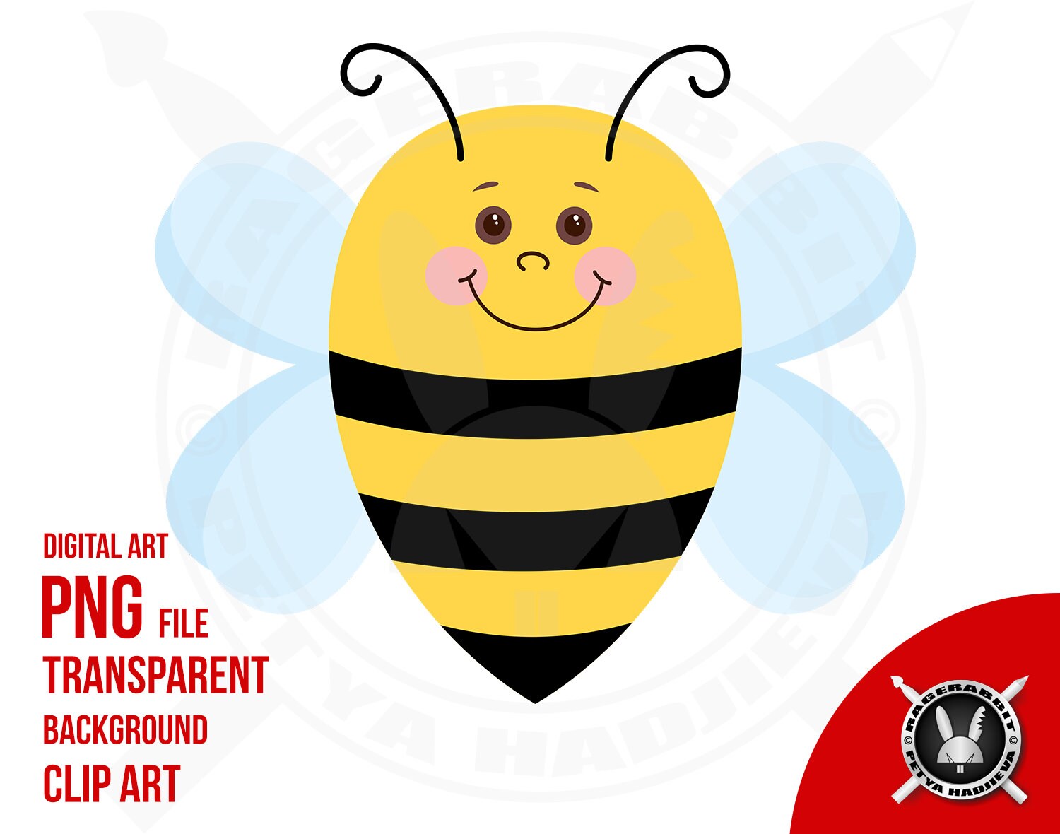 Baby Bee PNG Transparent File Digital Artwork Clip Art Design - Etsy