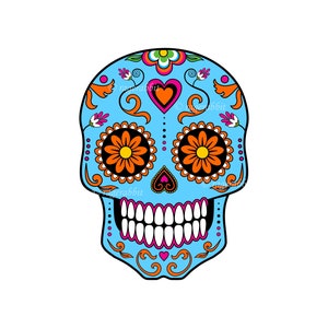 Sugar Skull, Day of the Dead, Vector Illustrations, Set, Personal Use ...