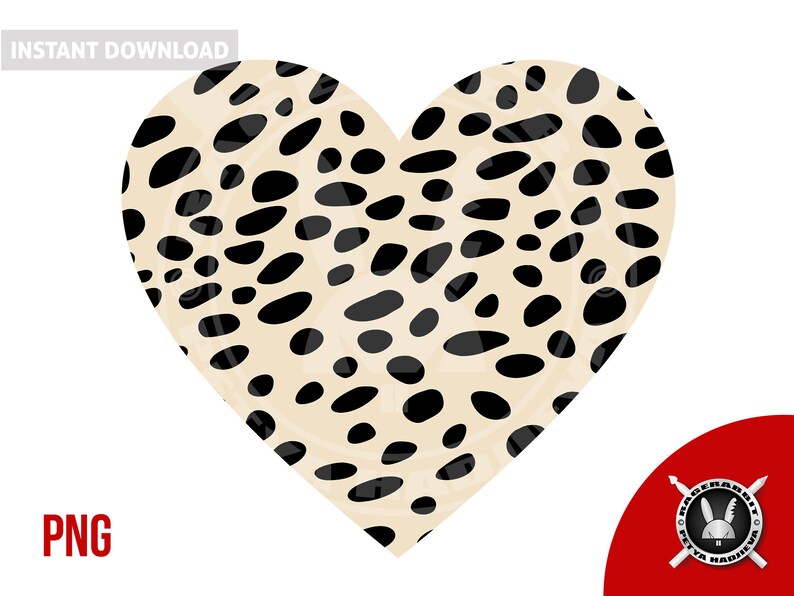 Snow Leopard Heart PNG Transparent Background File Sublimation ...