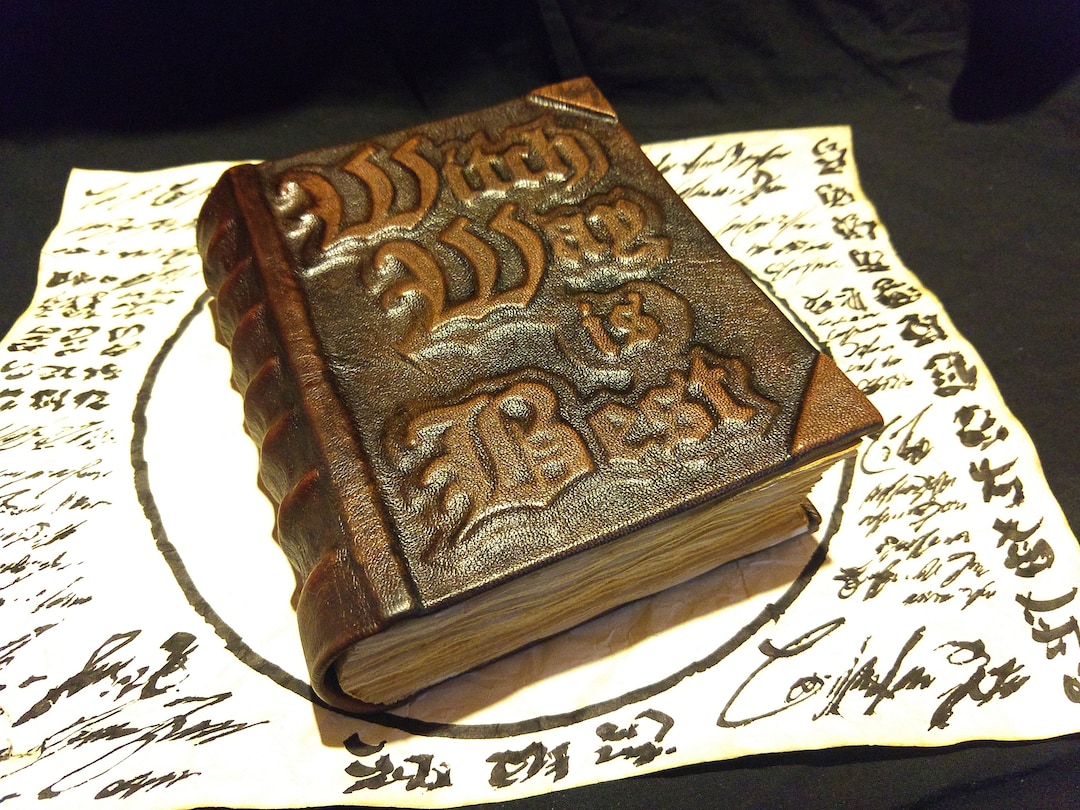 Witch Way is Best Spell Book Grimoire Leather Bound Blank - Etsy