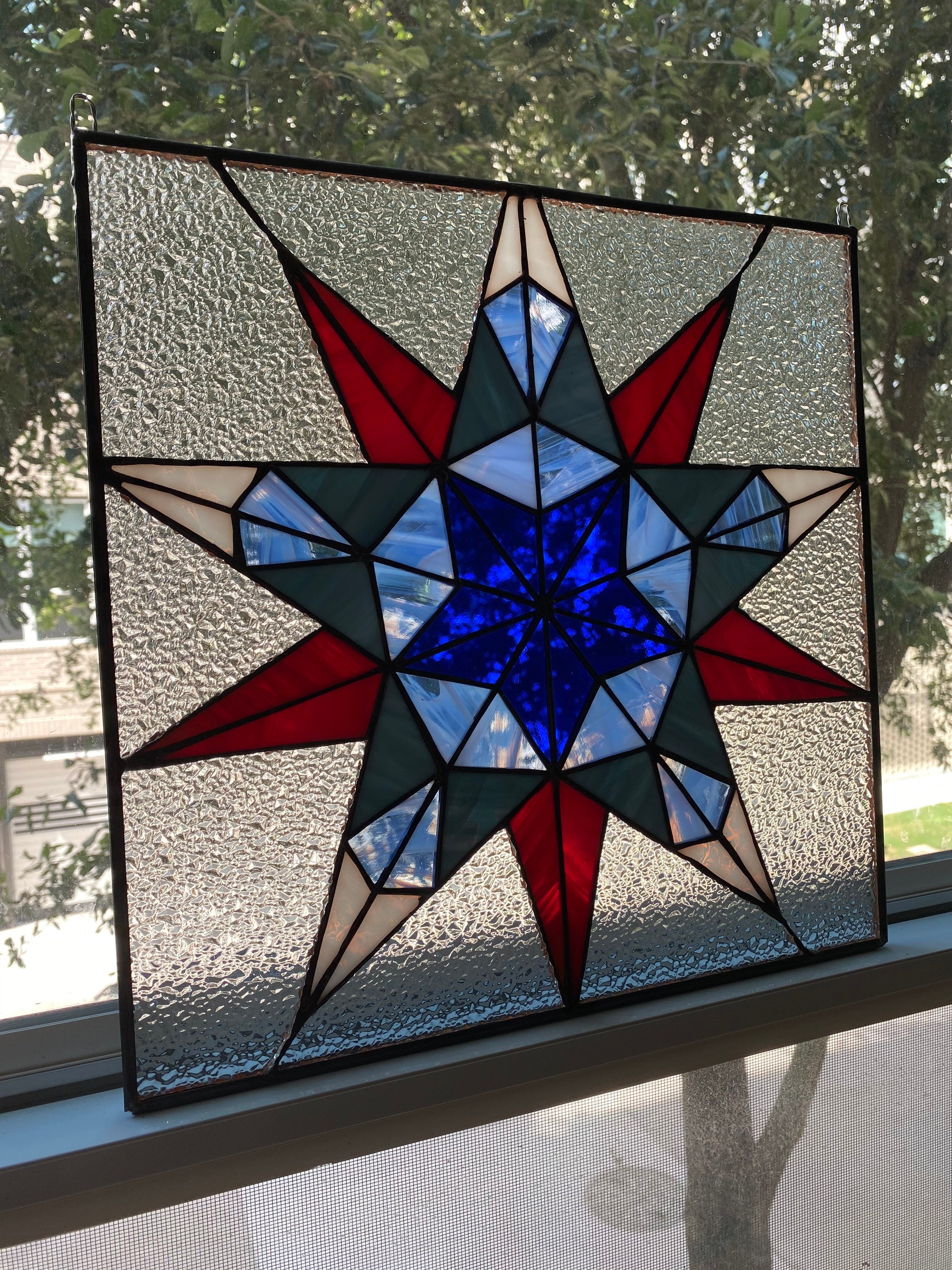Star Panel Stain Glass Star Panel Austin TX. | Etsy