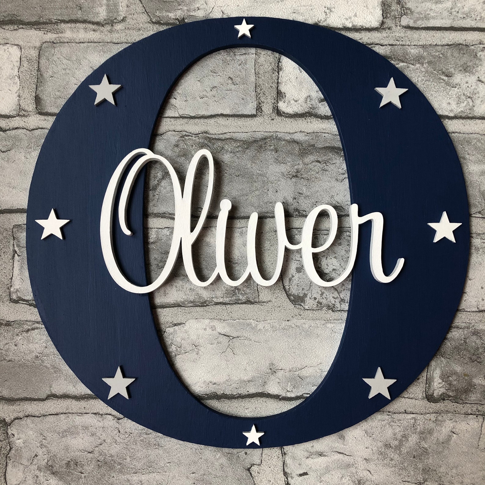 Personalised Wooden Wall Letter With Name, Wall Initial, Door Sign ...