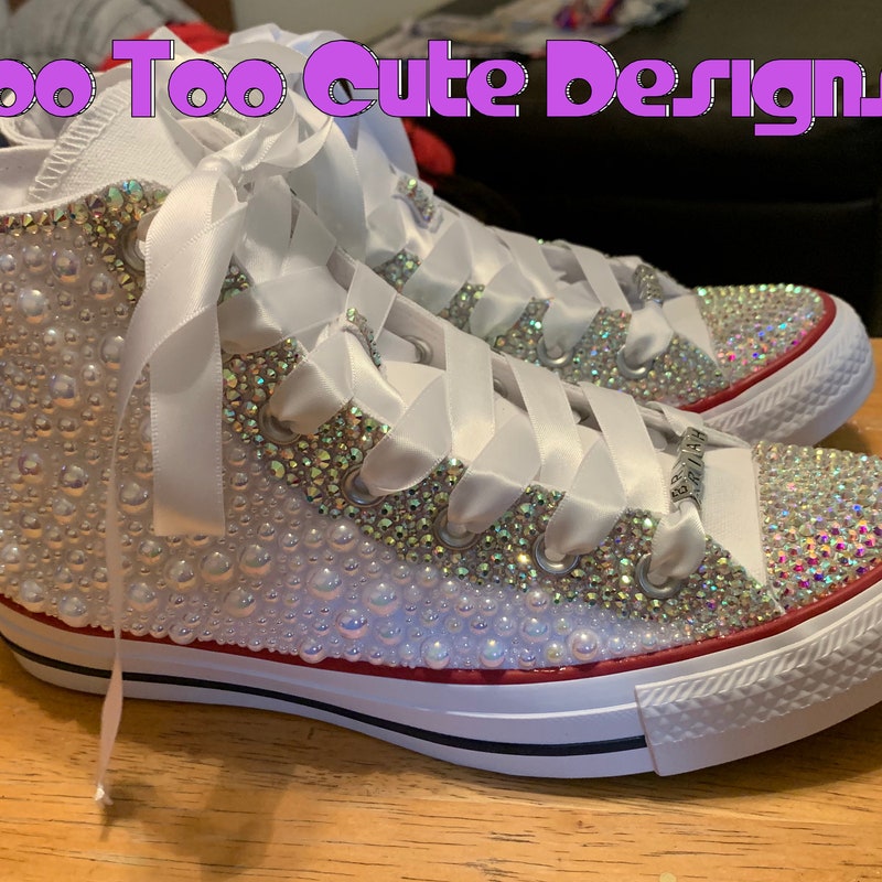 Pink Bling Converse - Etsy