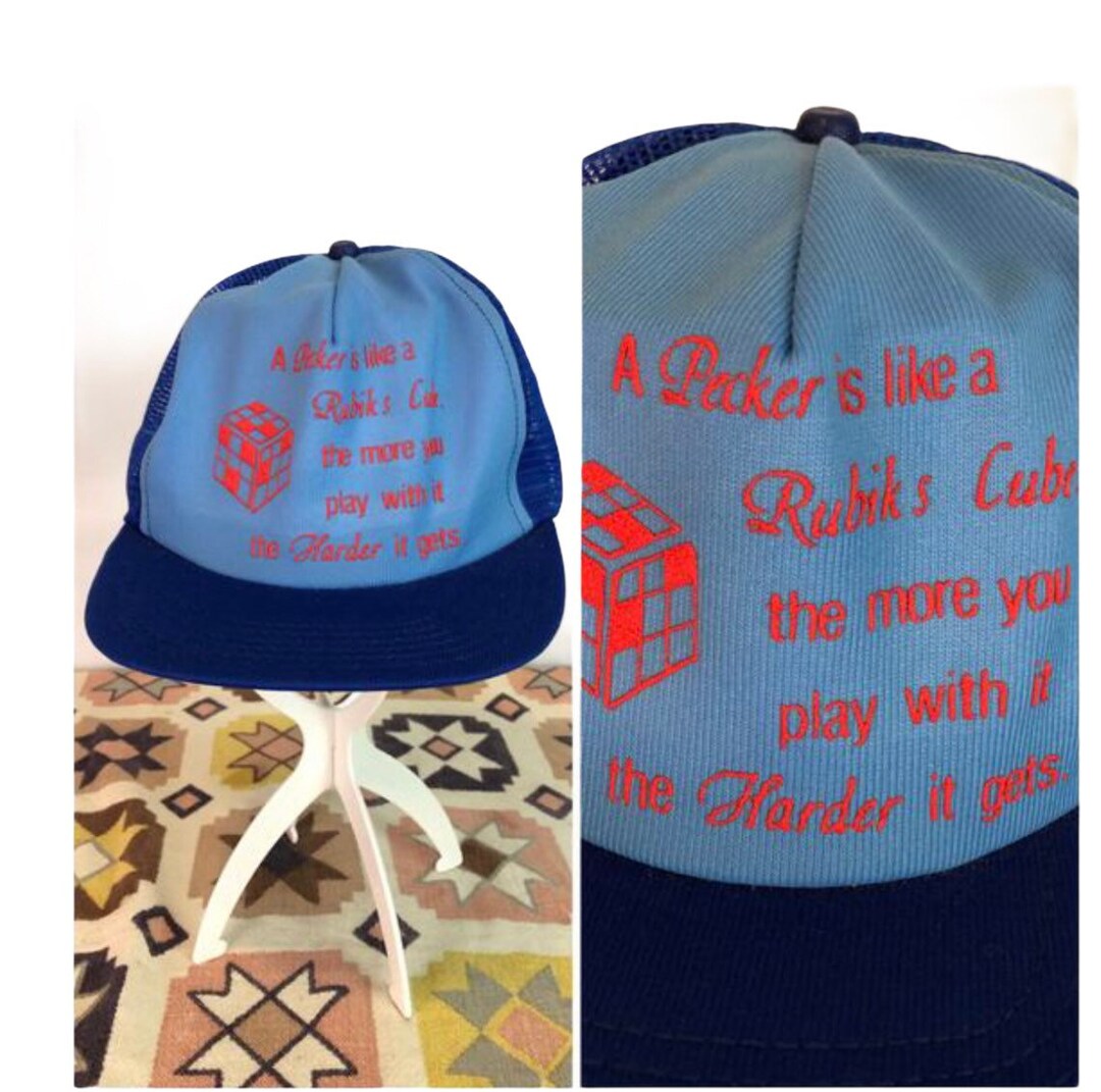 ADULT HUMOR Rubiks Cube Mesh Adjustable Back Hat - Etsy UK