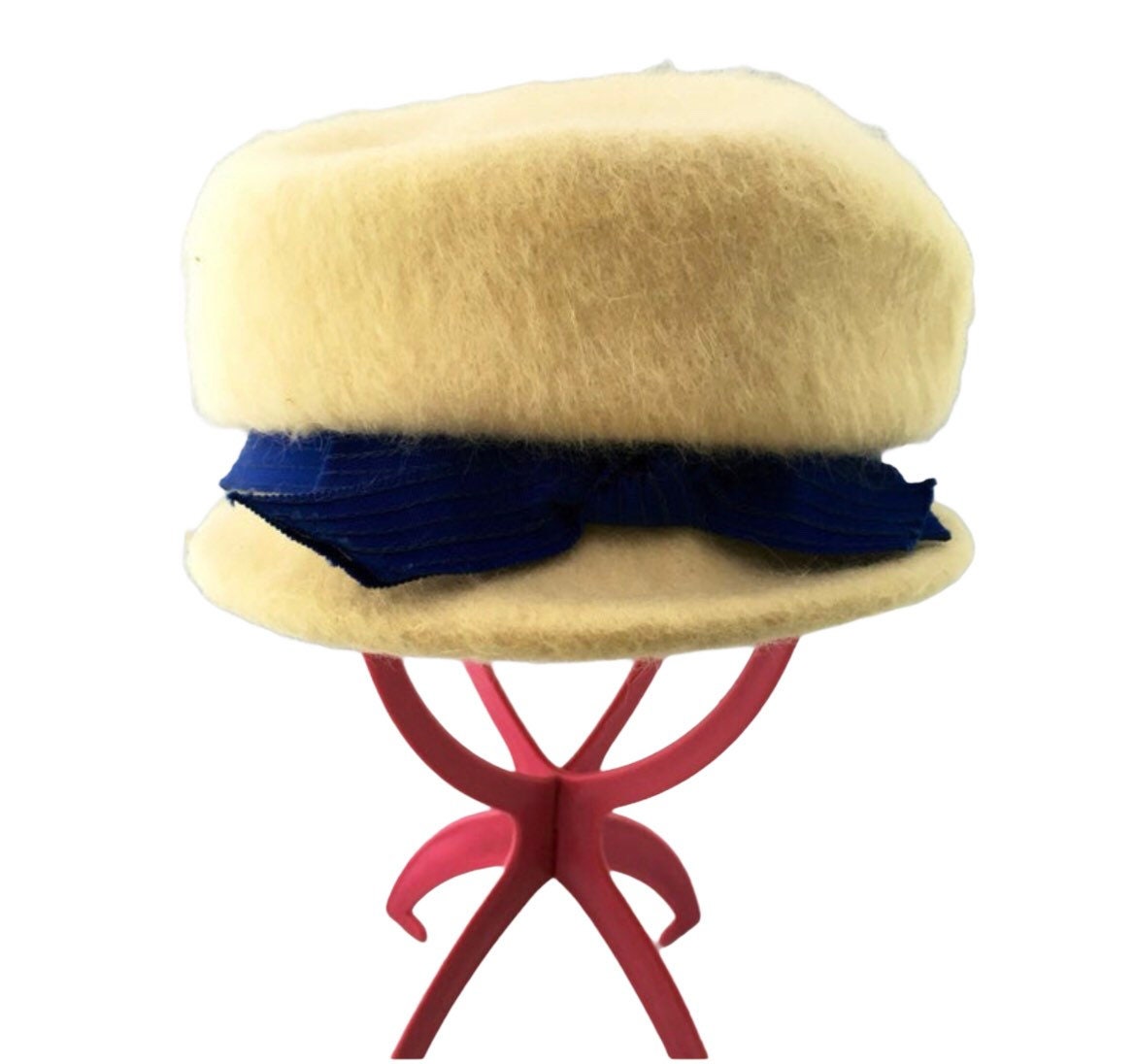 FUZZY MUSHROOM HAT Vintage Clotche Wire Brim Mid-century - Etsy