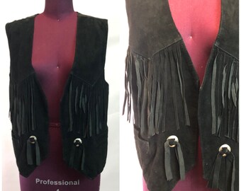 Western Fringe Vest | Etsy