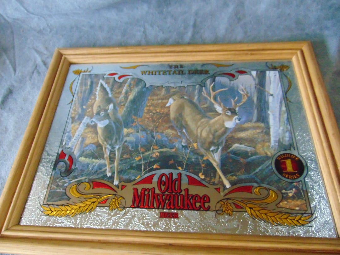 New Old Milwaukee Mirror, Wildlife Series, the Whitetail Deer, Pabst ...