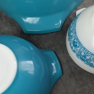 Pyrex Horizon Blue Cinderella Nesting Bowl Set, 4- Mixing Bowls - Set ...