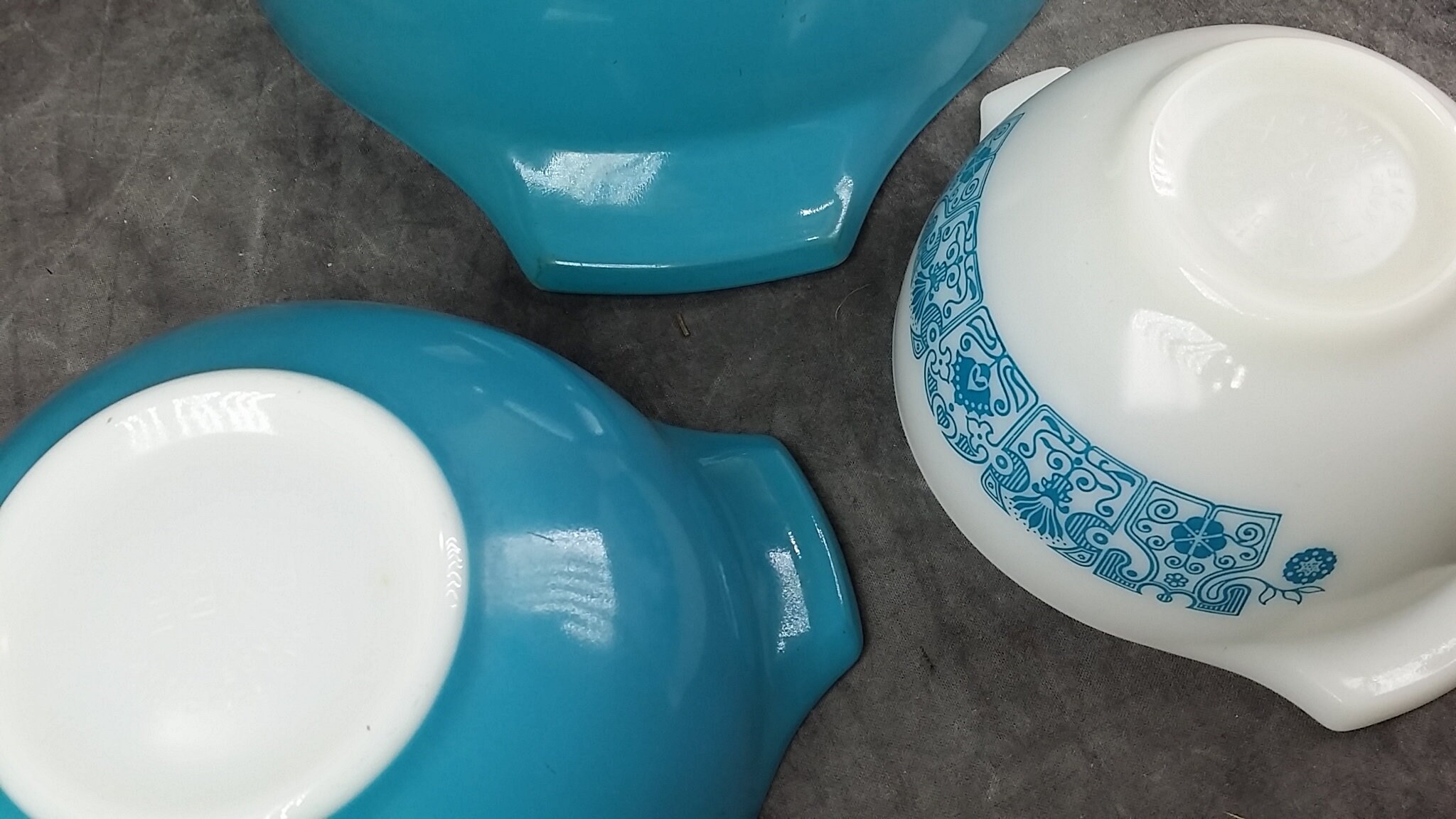 Pyrex Horizon Blue Cinderella Nesting Bowl Set, 4- Mixing Bowls - Set ...