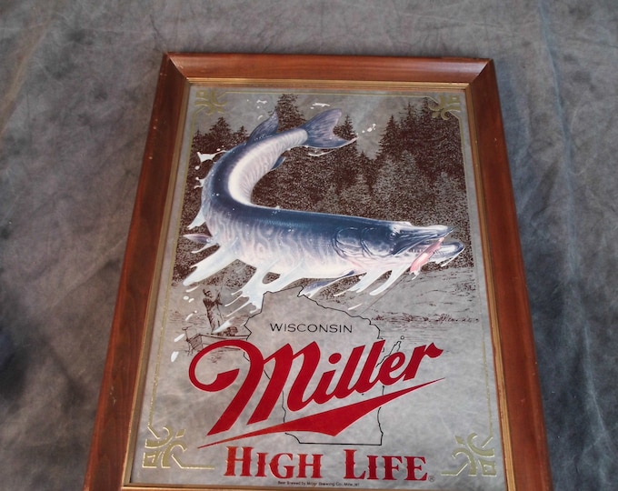 Miller High Life Mirror, First Edition Sportsmans Series, First ...