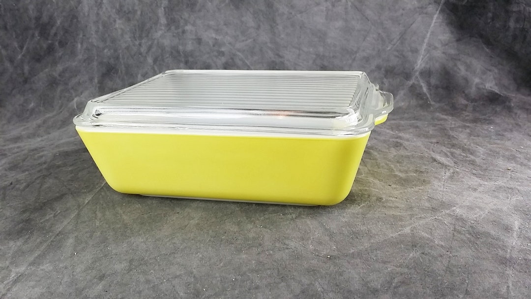 Pyrex Refrigerator Dish 503 With Lid, Lemon Yellow, Vintage Pyrex ...