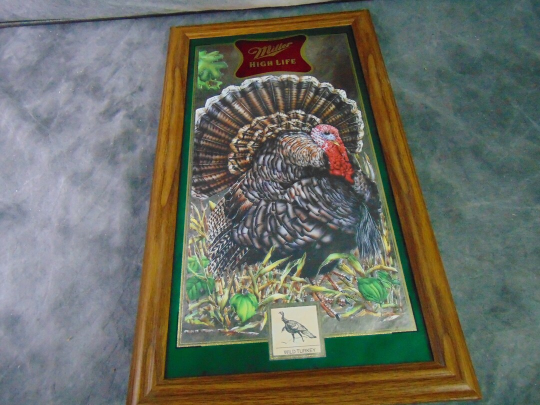 NEW Condition Miller High Life Wild Turkey Bar Mirror, Limited Edition ...