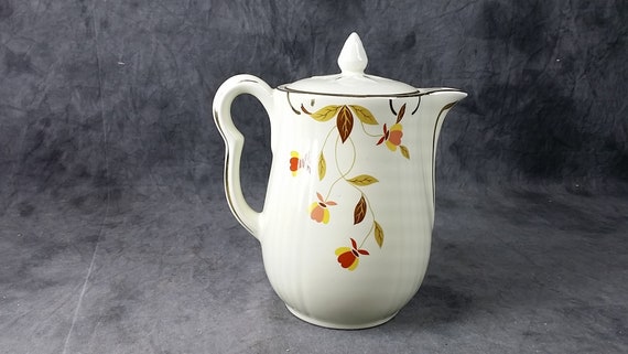 Tea Pot With Lid Halls China Autumn Leaf Pattern Approved by | Etsy