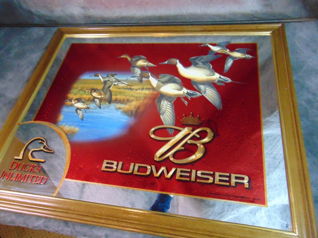 Budweiser Bar Mirror Budweiser Beer Mirror Mallard Duck - Etsy