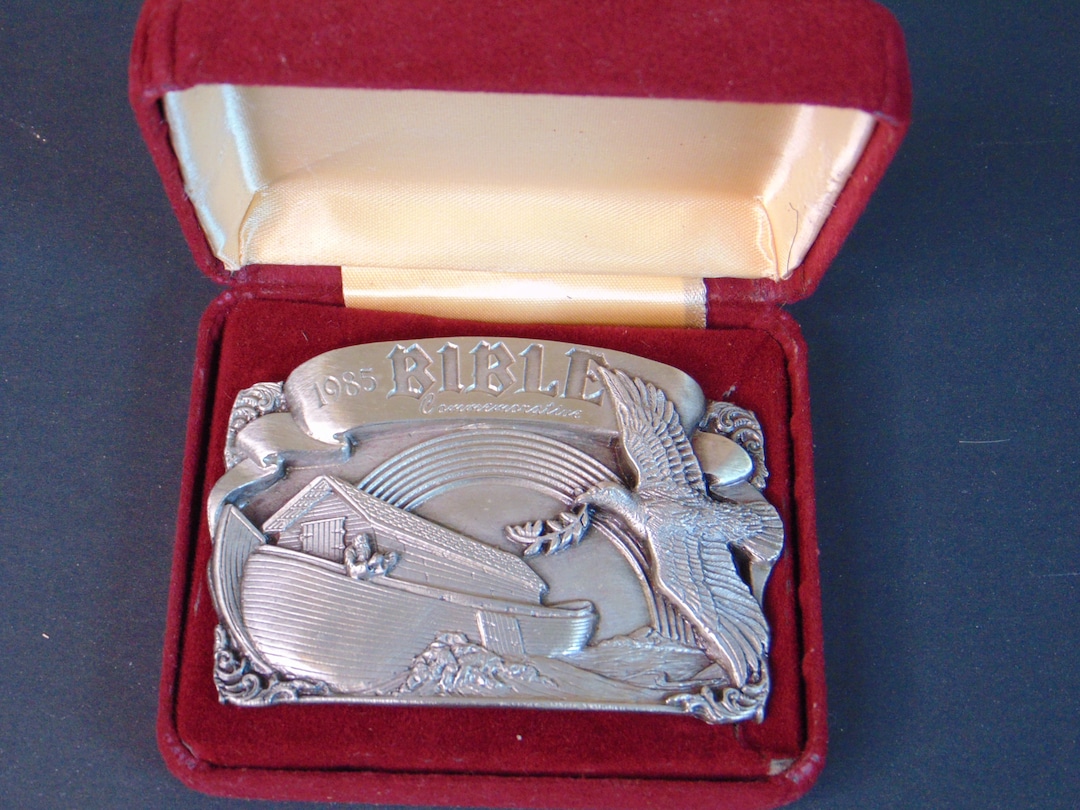 1985 Bergamot Brass Works Noah's Ark Belt Buckle, Bible Commemorative ...