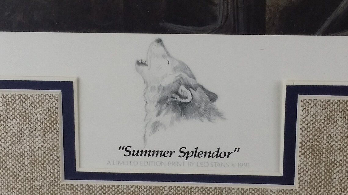1991 National Parks Series Wolf Stamp, Wolf Stamp Print, Leo Stans Art ...