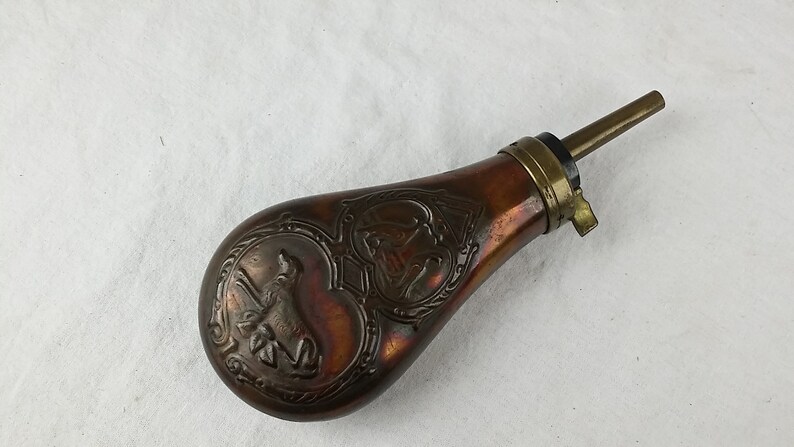 Vintage Black Powder Flasks Made in Italy DP Copper and | Etsy