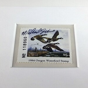 1984 Oregon Waterfowl Stamp Print, Oregon Duck Stamp Print, Michael ...