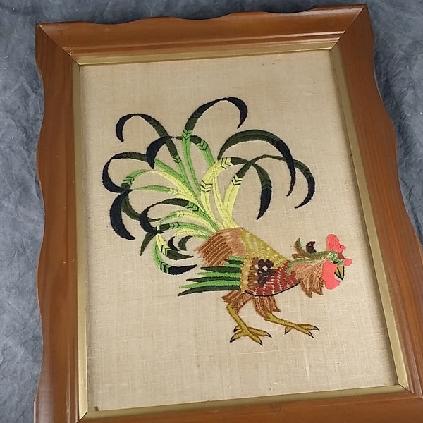 Embroidered Rooster - Etsy