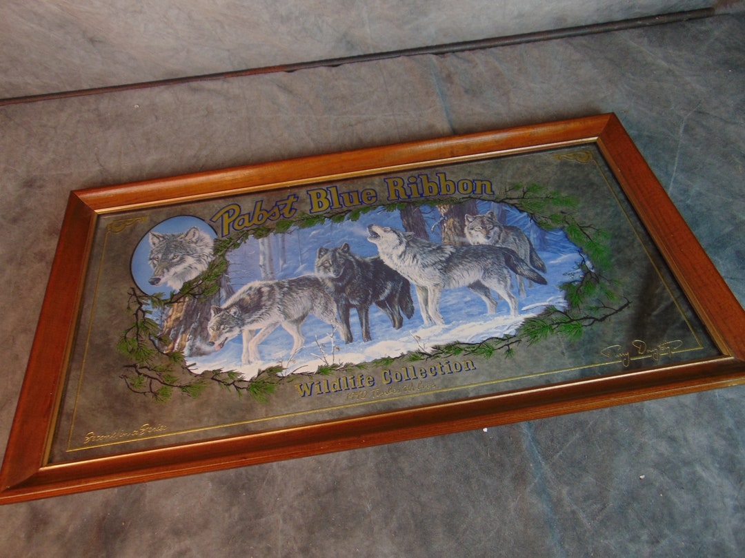 NEW Pabst Wildlife Collection Mirror, Pabst Wolf Mirror, Second in the ...