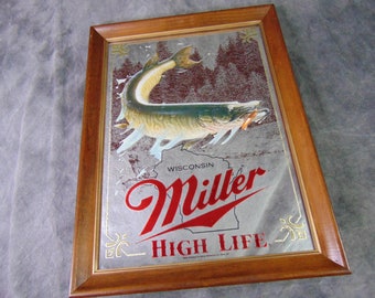 Miller High Life Mirror, First Edition Sportsmans Series, First ...