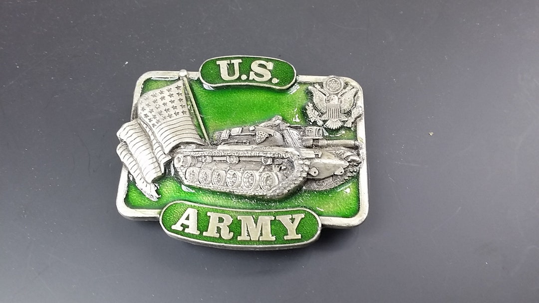 Army Belt Buckle, Patton M 60 Tank, Commemorative Belt Buckle, Metal ...