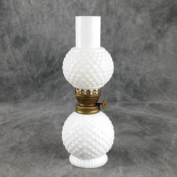 Milk Glass Oil Lamp Etsy