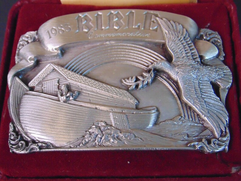 1985 Bergamot Brass Works Noah's Ark Belt Buckle, Bible Commemorative ...