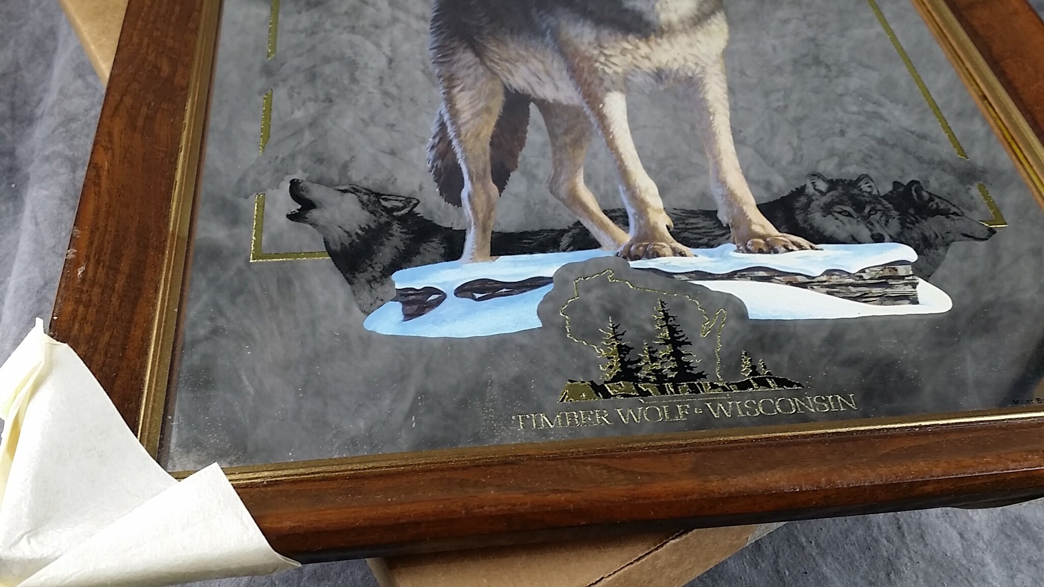 NEW Miller High Life Wolf Mirror Wildlife Series Third In | Etsy