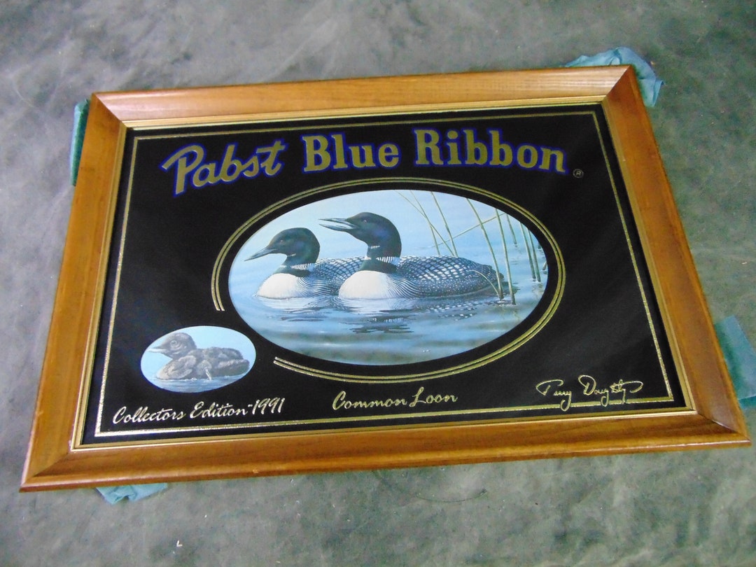 NEW Pabst Blue Ribbon Loon Mirror, Wildlife Series, Pabst Bar Mirror ...