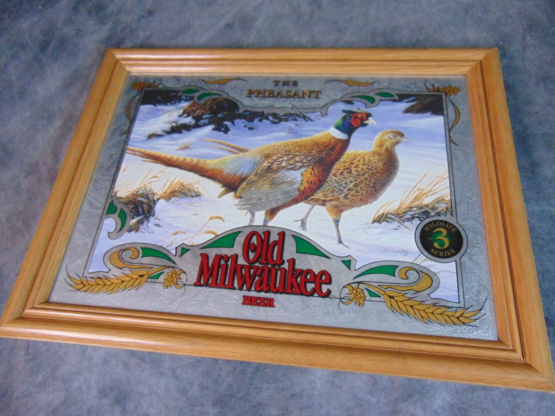 Old Milwaukee Mirror, Wildlife Series, the Pheasant, Pabst Bar Mirror ...