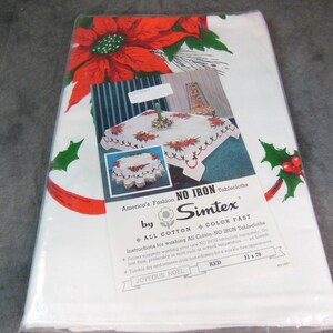 Simtex Christmas joyeous Noel Tablecloth, 51 X 70, All Cotton ...