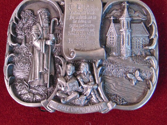 1986 Bergamot Christian Belt Buckle, Psalm 23 Buckle,… - Gem