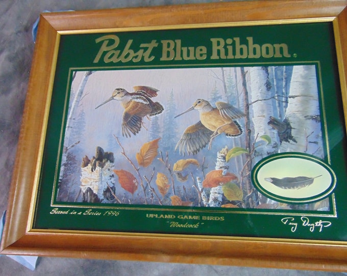 NEW Pabst Blue Ribbon Mirror, Wildlife Series, Pabst Bar Mirror, Upland ...
