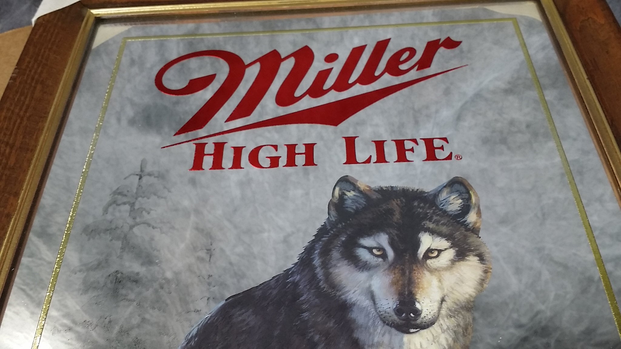 NEW Miller High Life Wolf Mirror Wildlife Series Third In | Etsy
