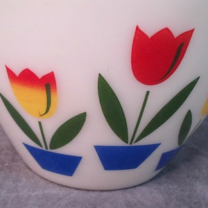 Fire King Bowl Tulip Bowl, Tulip Pattern - Vintage - 9" Bowl Fire King ...