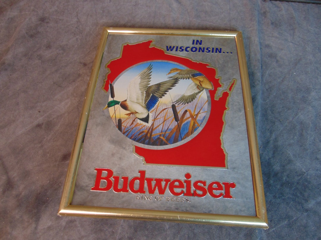 NEW Budweiser Bar Mirror Budweiser Beer Mirror Mallard Duck - Etsy