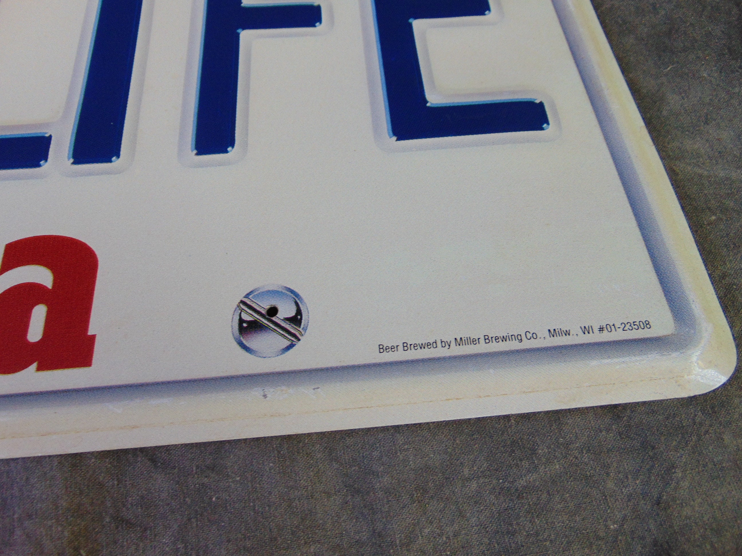 Miller High Life License Plate Display, Alabama Miller Sign, Oversized ...