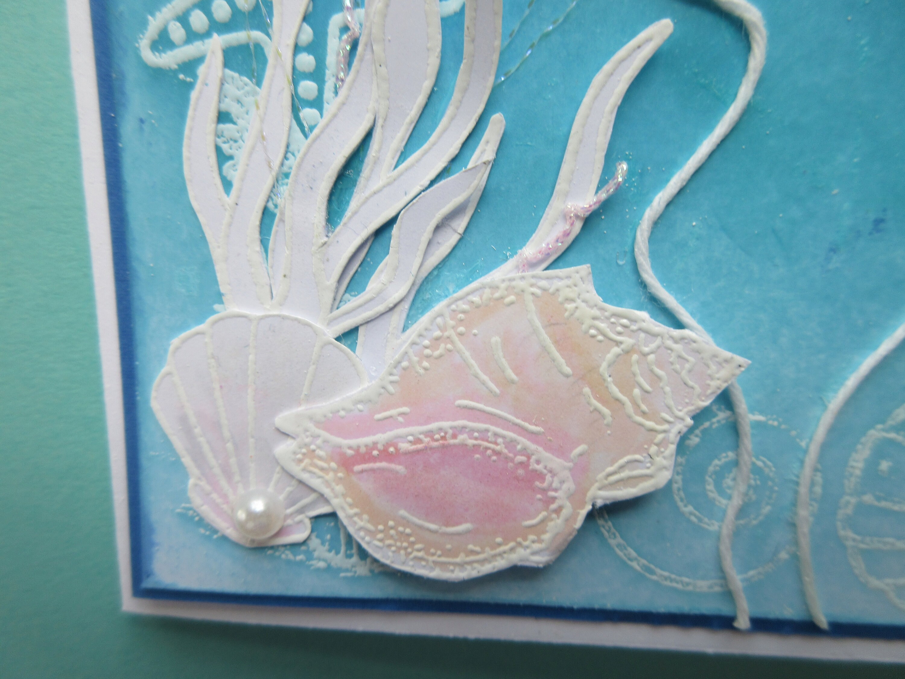 Beachy Birthday Card, happy Birthday, Seashells Frames the Sea ...