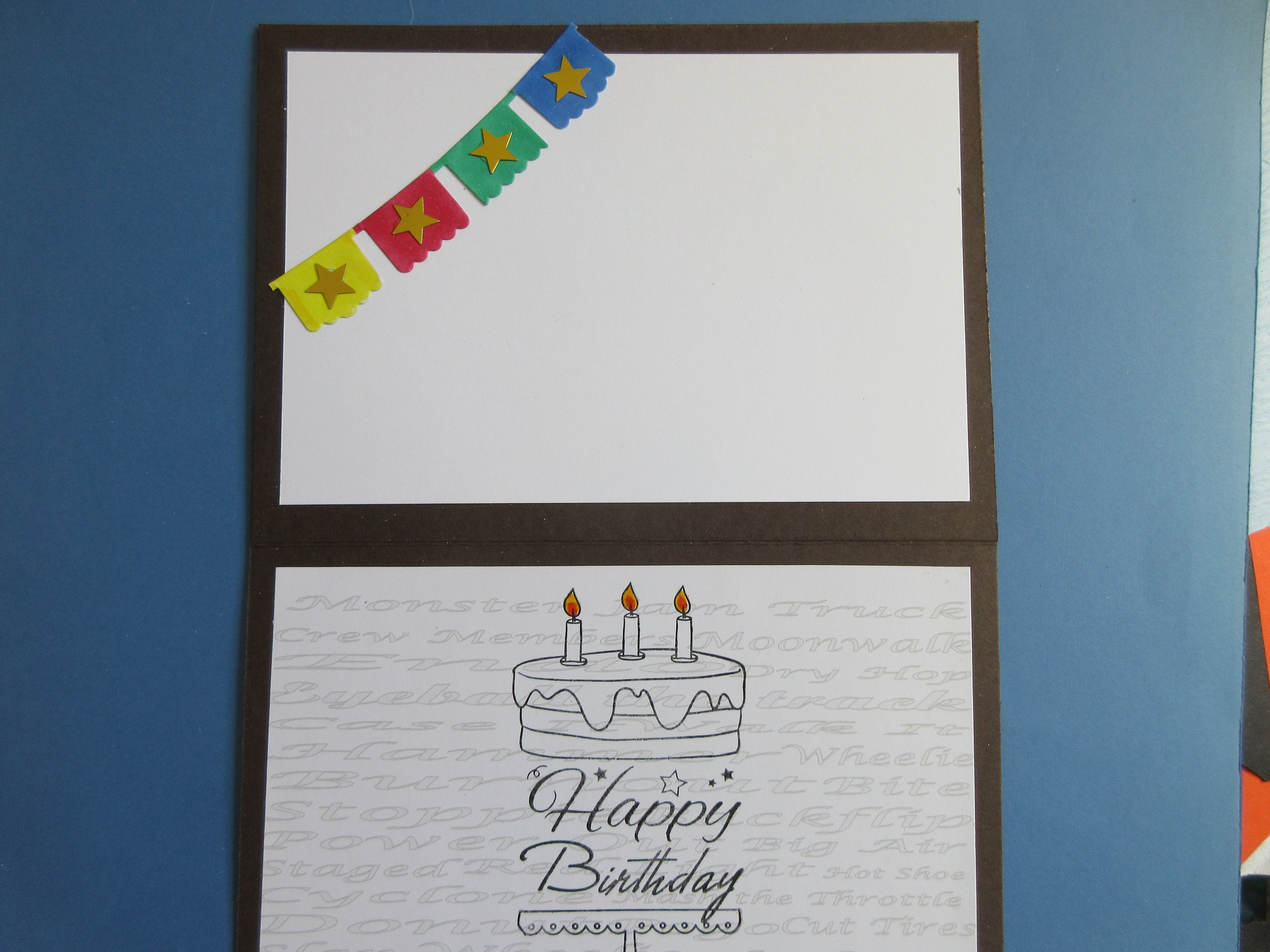 Monster Jam Birthday Card, just for You, One-of-a-kind. an Endo and Sky ...