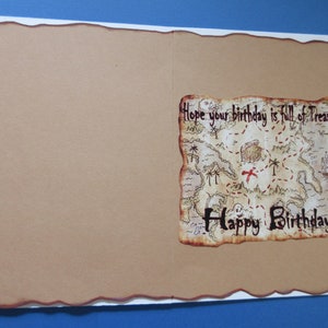 Birthday Card, for Kids, Pirate Theme, Pirate, Mermaid and a Treasure ...