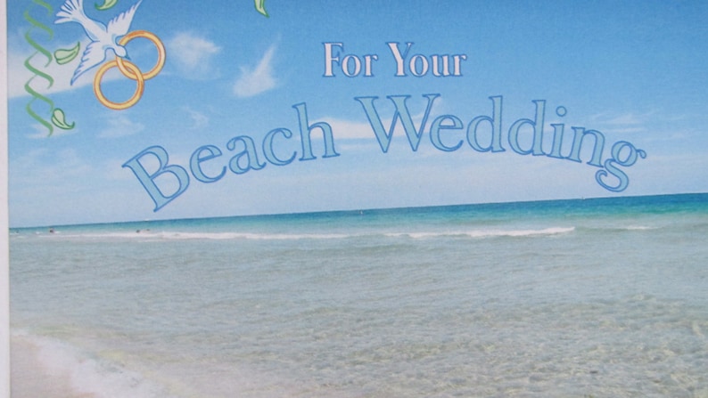 Wedding -beach Congratulations, Real Beach Picture Taken by Designer - Etsy