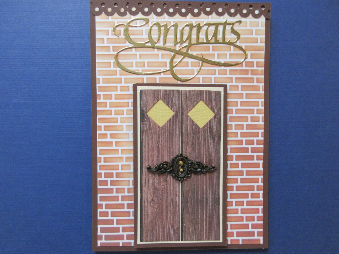New Home, "congrats", Brick Home With the Front Doors - Etsy