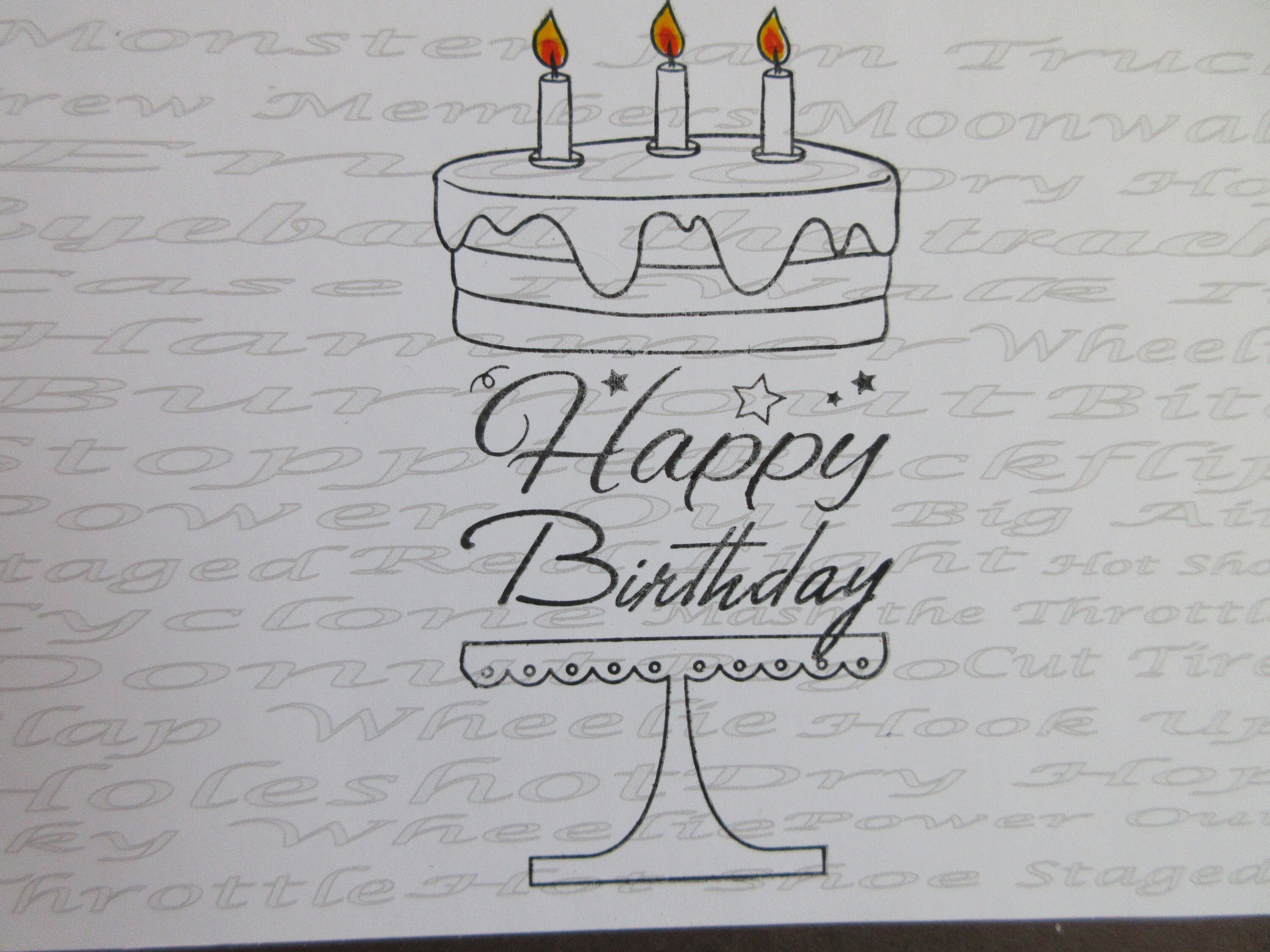 Monster Jam Birthday Card, just for You, One-of-a-kind. an Endo and Sky ...